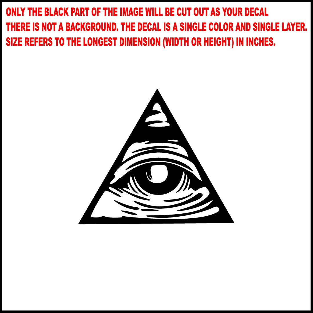 All Seeing Eye Dollar Bill Symbol Vinyl Decal/sticker for - Etsy