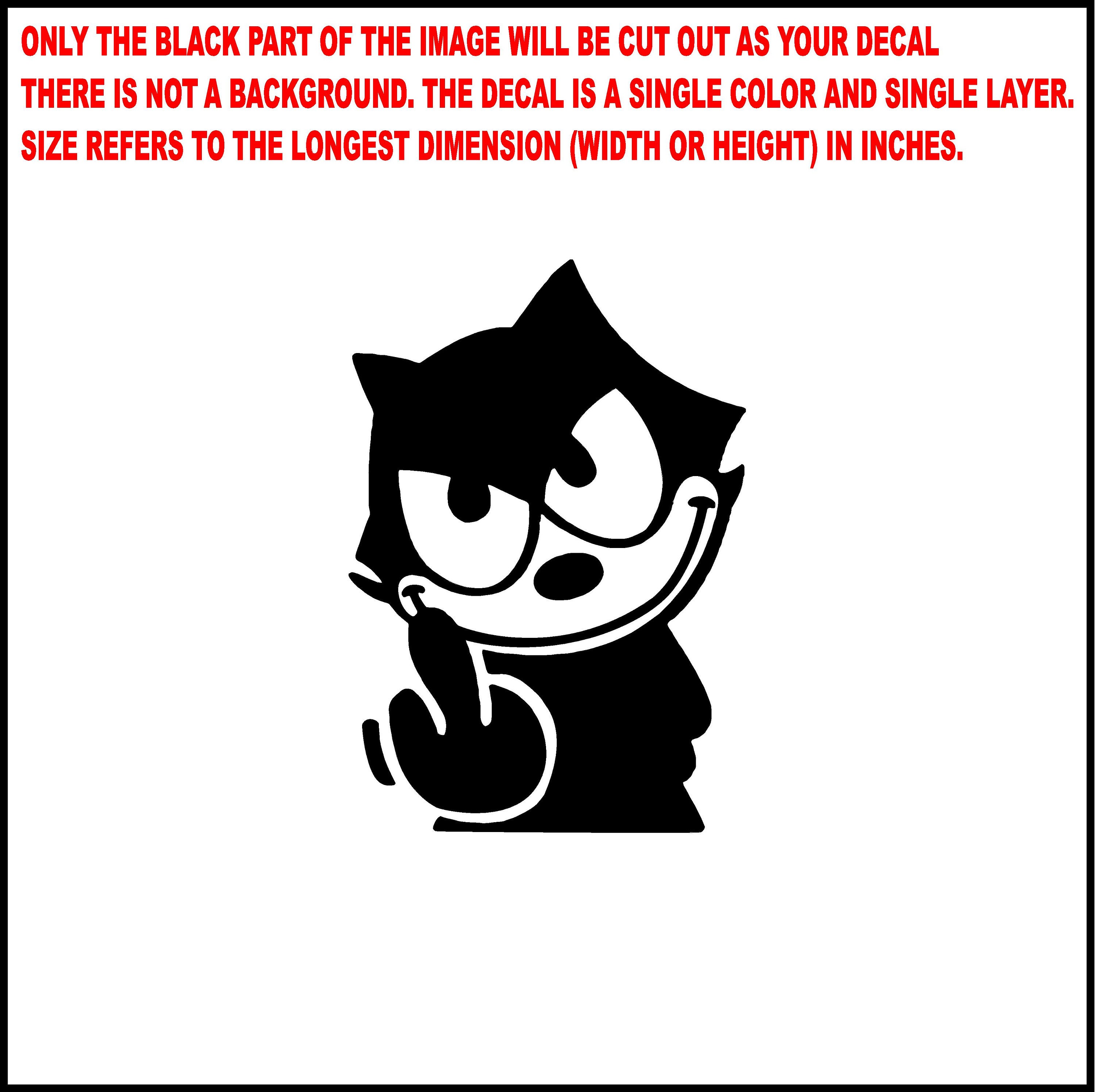 Felix the Cat Giving the Middle Finger Vinyl Decal/sticker for - Etsy