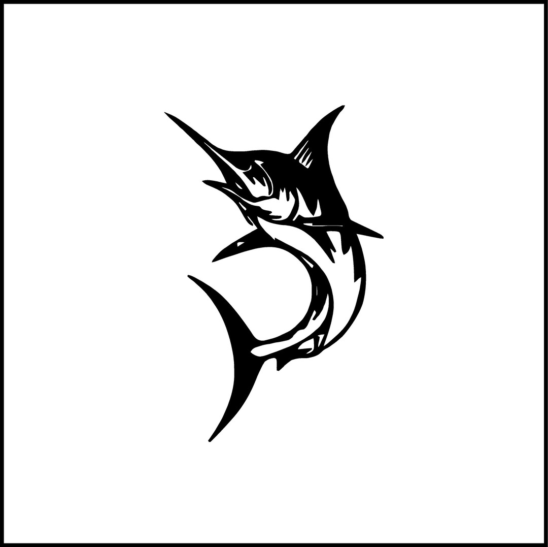 Blue Marlin Fish Vinyl Decal/sticker for Laptop/car/truck/rv/motorhome ...