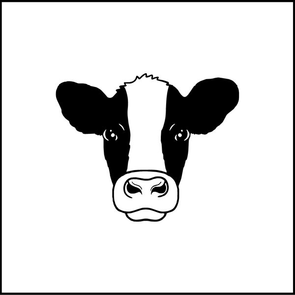 Cow Head Decal - Etsy