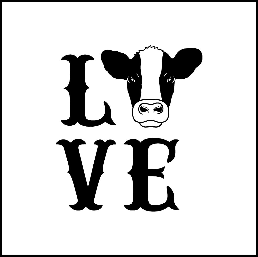 Love for Cows Vinyl Decal - Etsy