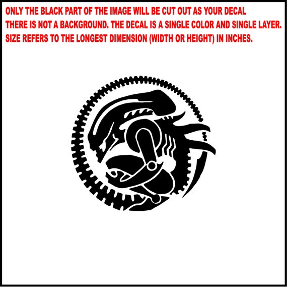 Alien Movie Symbol Silhouette 2 Vinyl Decal/sticker for | Etsy