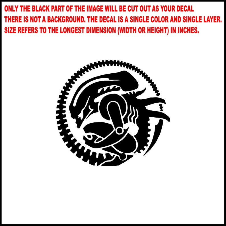 Alien Movie Symbol Silhouette 2 Vinyl Decal/sticker for | Etsy