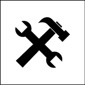 Mechanic Symbol Hammer and Wrench Vinyl Decal - Etsy
