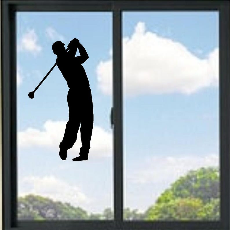 Guy Swinging Golf Club Vinyl Decal - Etsy