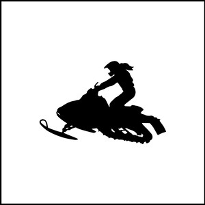 Girl Sled/snowmobiler Vinyl Decal/sticker for Laptop/car/truck/rv ...