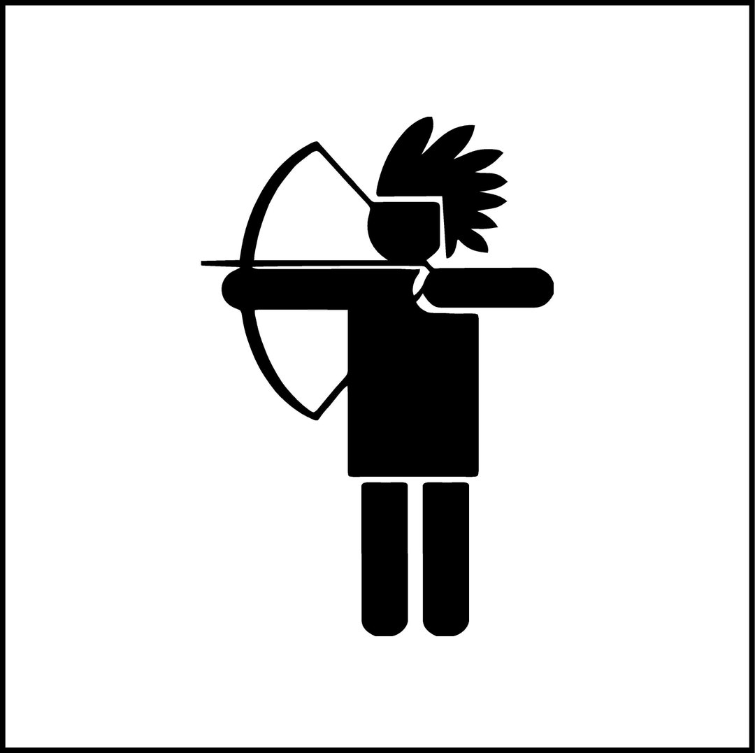 Native American Indian Archer Bow and Arrow Vinyl Decal - Etsy