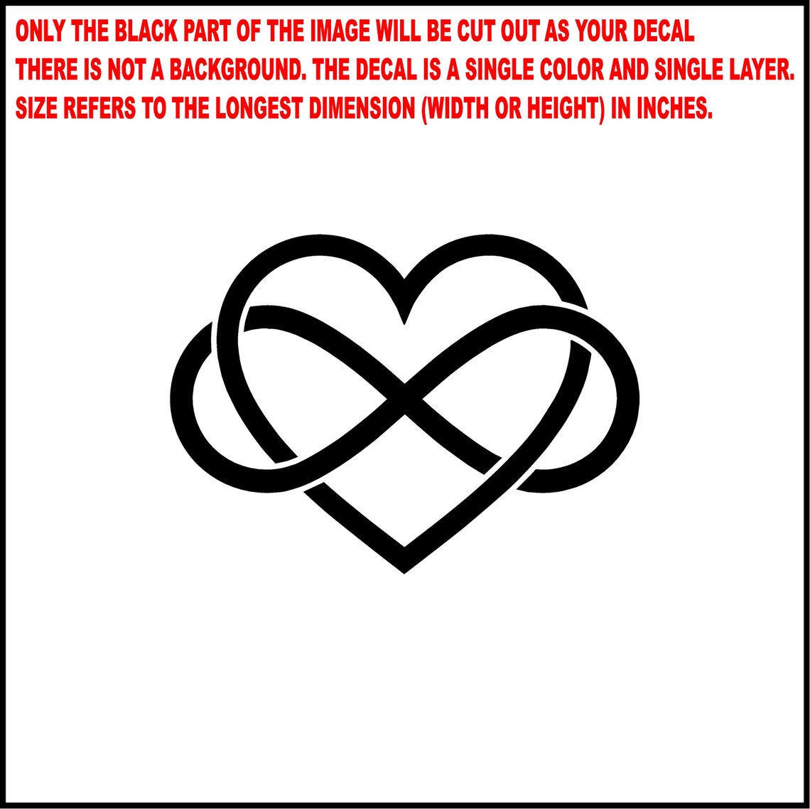 Infinity Heart Symbol Logo Vinyl Decal/sticker for | Etsy