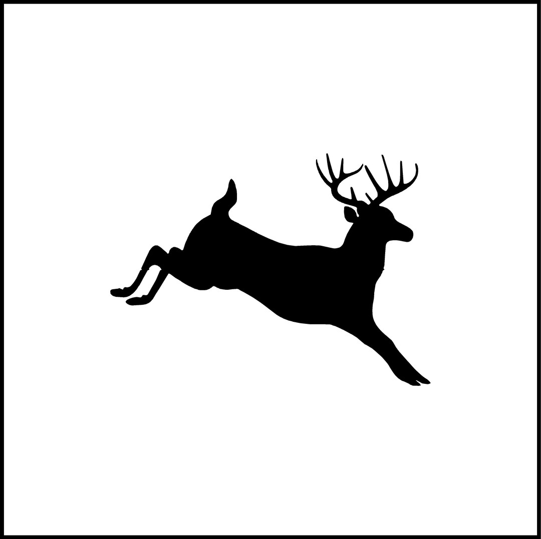 Reindeer Leaping Vinyl Decal - Etsy