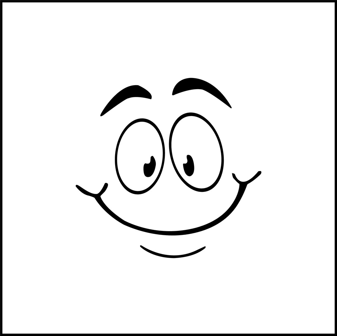 Cartoon Face Vinyl Decal/sticker for Laptop/car/truck/rv/motorhome ...