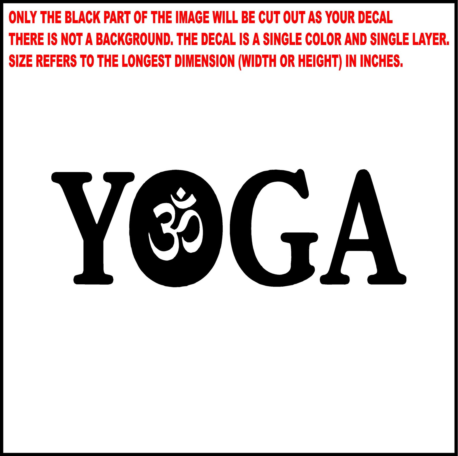 Yoga Word Vinyl Decal/sticker for | Etsy