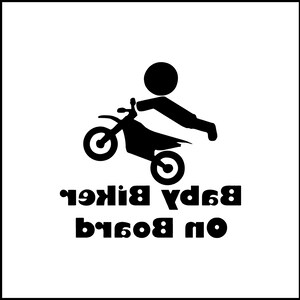 Baby Biker on Board Vinyl Decal - Etsy