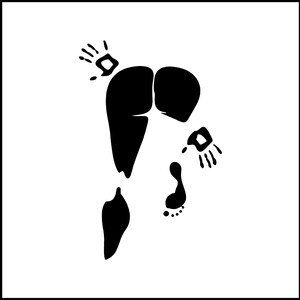 Sexy Woman Butt Print and Hand Prints Vinyl Decal - Etsy