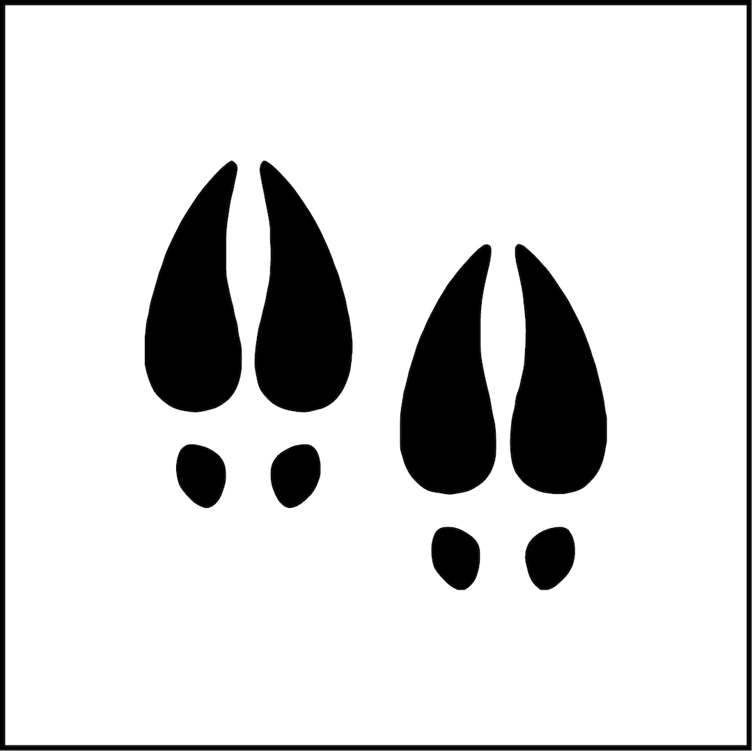 Deer Prints Hoof/hooves Vinyl Decal - Etsy