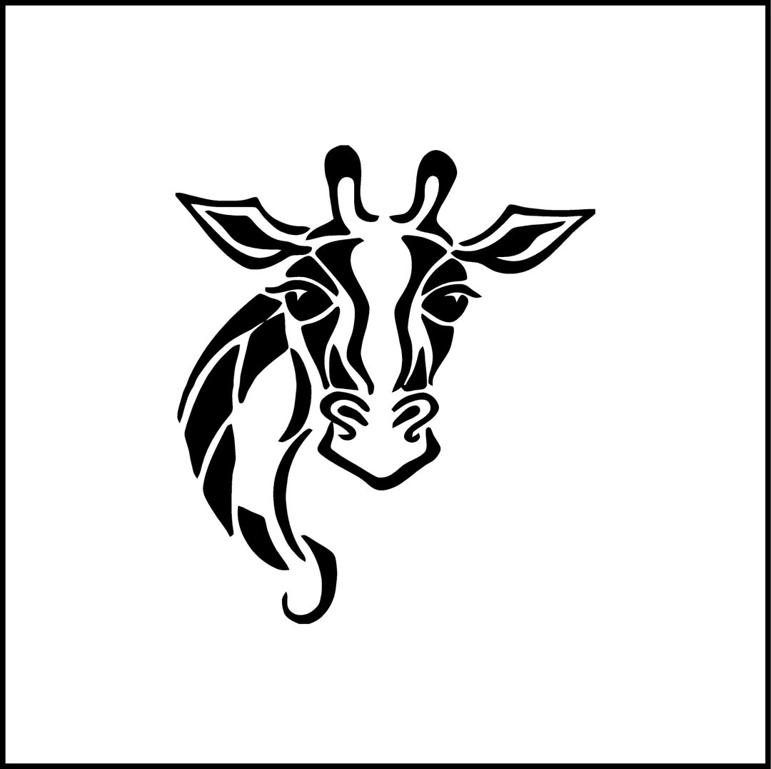 Giraffe Head/face Vinyl Decal - Etsy
