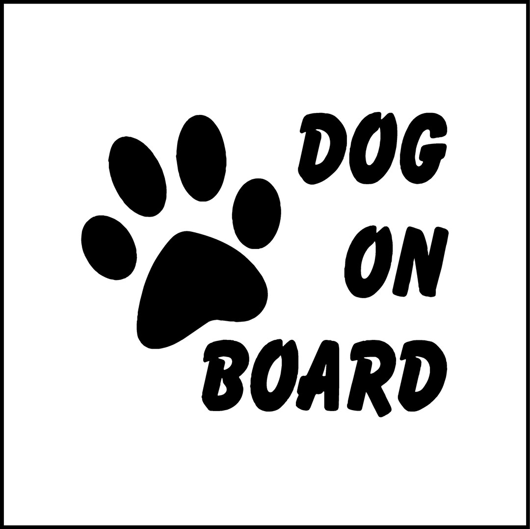 Dog on Board Vinyl Decal - Etsy