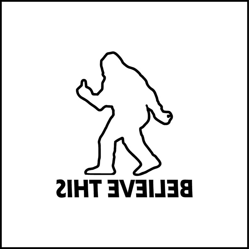 Sasquatch/bigfoot Giving Middle Finger Vinyl Decal/sticker for - Etsy