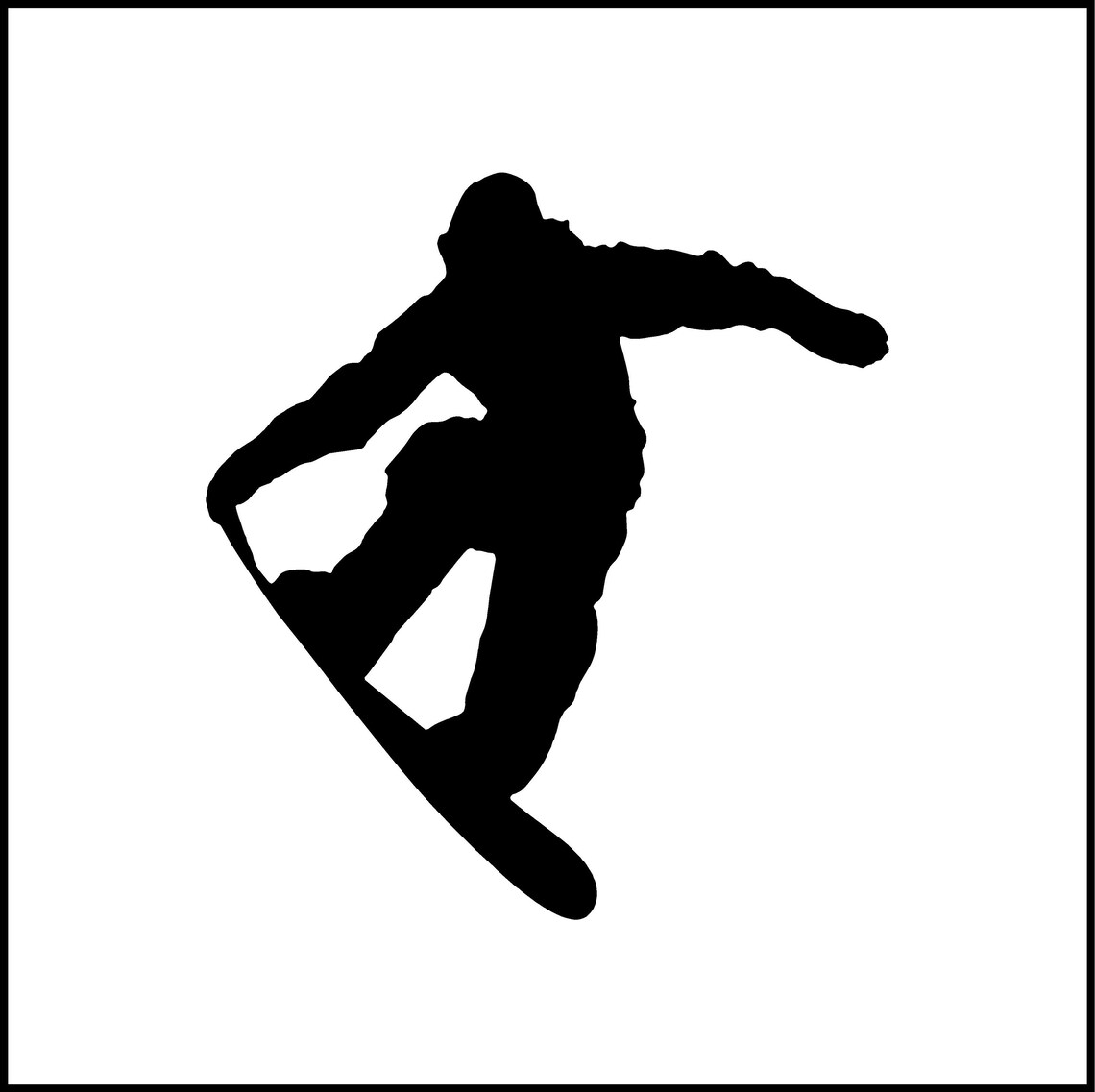Snowboarder Snowboarding Vinyl Decal - Etsy