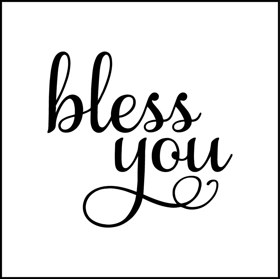Bless You Script Writing Vinyl Decal/sticker for Laptop/car/truck/rv ...