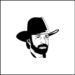 Chuck Norris Portrait Face Vinyl Decal/sticker for Laptop/car/truck/rv ...