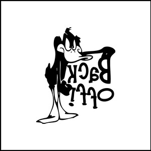 Back off Daffy Duck Vinyl Decal - Etsy