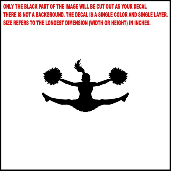 Cheerleader Splits Vinyl Decal/sticker for | Etsy