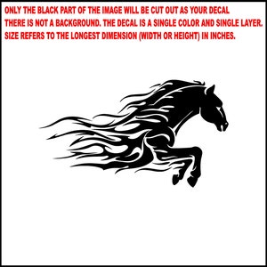 Fire Flames Horse Horse Running Vinyl Decal/sticker for - Etsy