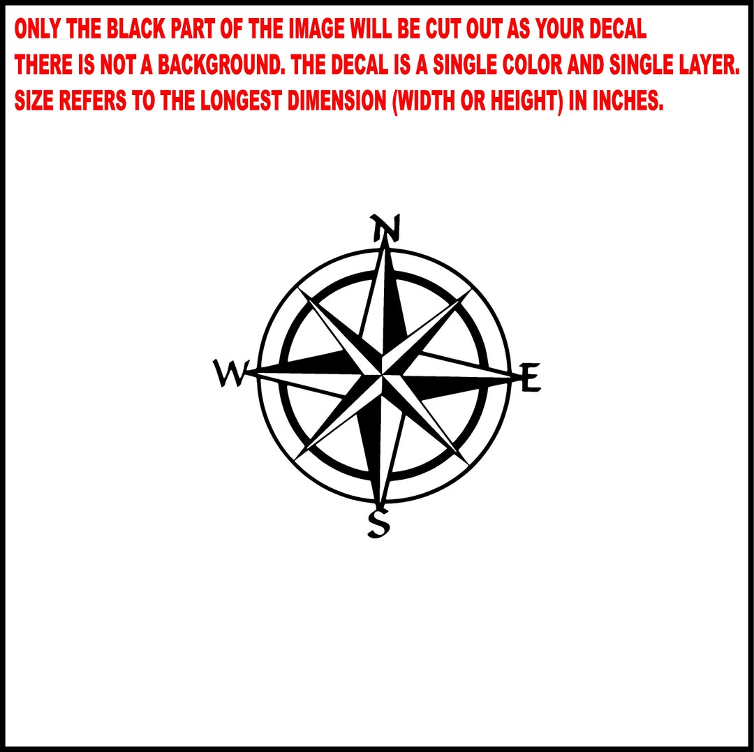 Compass Vinyl Decal/sticker for - Etsy
