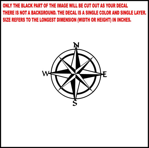 Compass Vinyl Decal/sticker for | Etsy