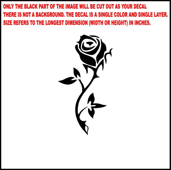 Rose Flower Vinyl Decal/sticker for - Etsy
