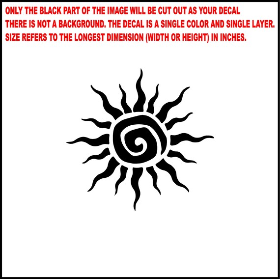 Tribal Sun Vinyl Decal/sticker for - Etsy