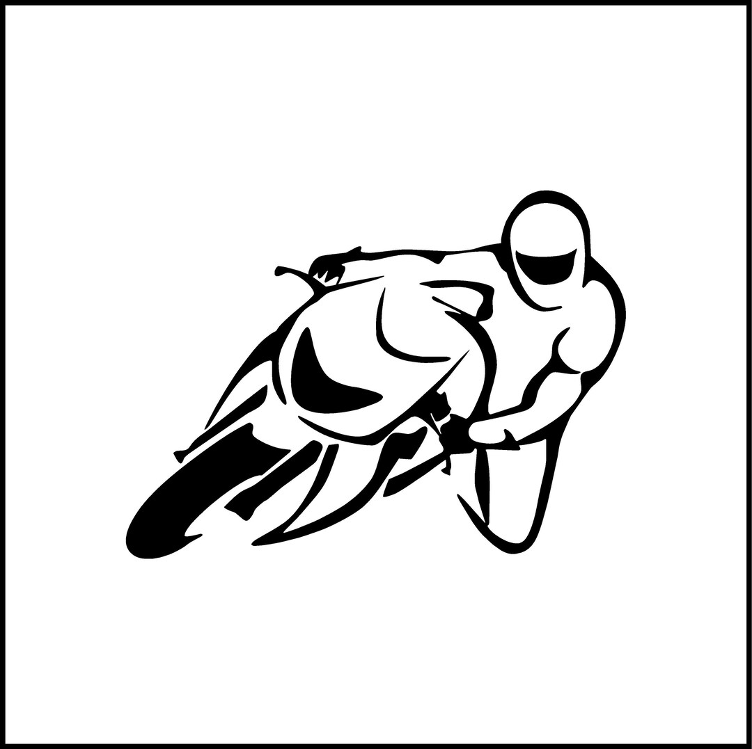 Leaning Bike Racer Vinyl Decal - Etsy