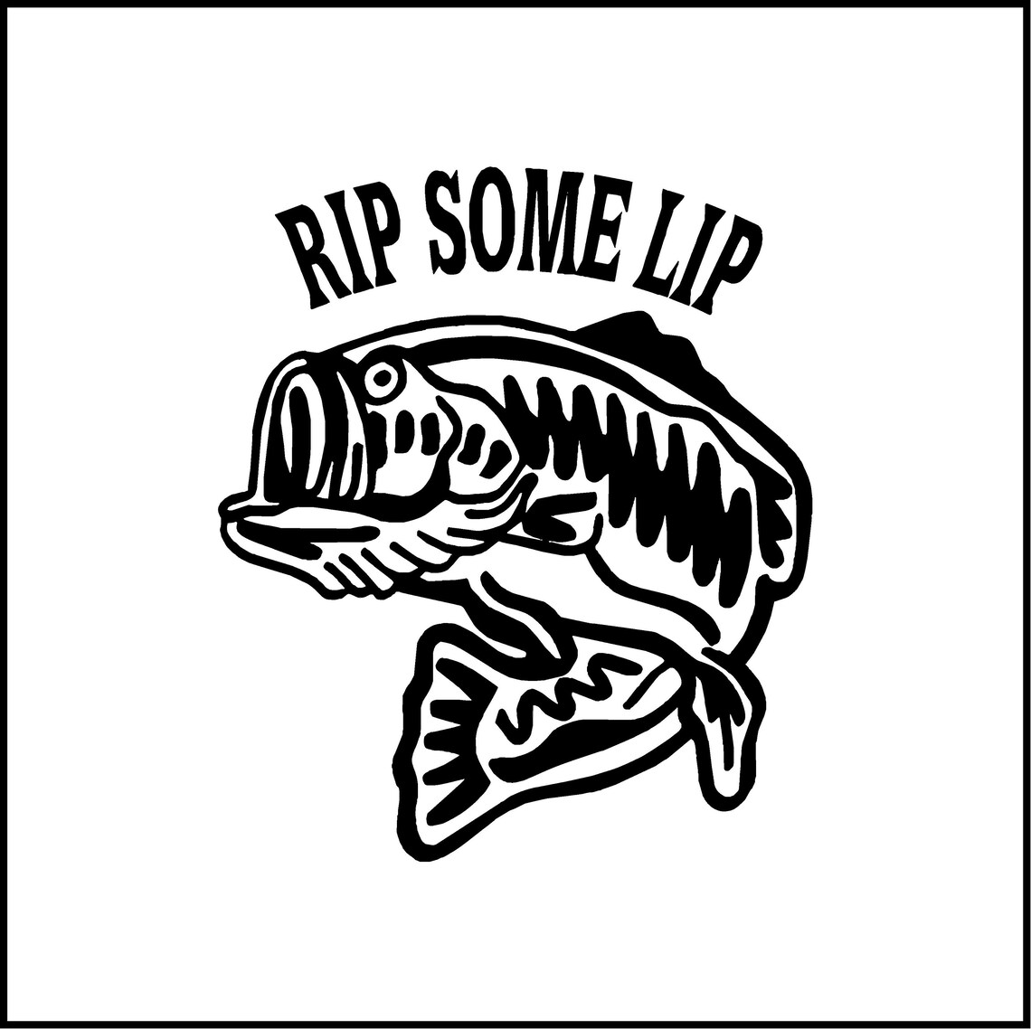 Rip Some Lip Fishing Fisherman Vinyl Decal - Etsy