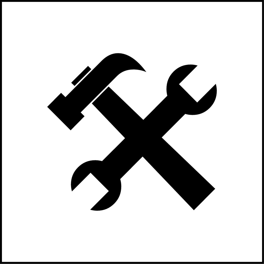 Mechanic Symbol Hammer and Wrench Vinyl Decal - Etsy