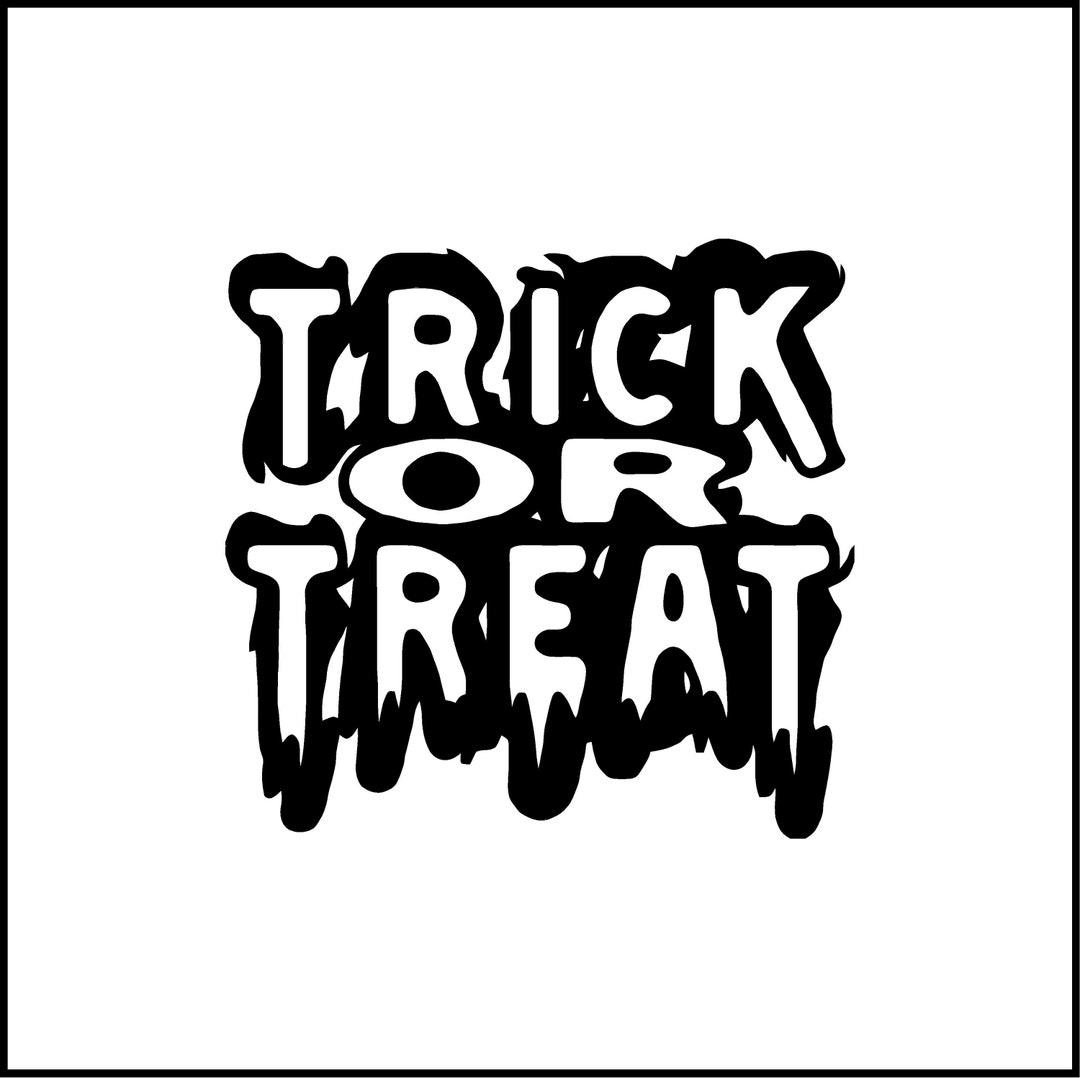 Halloween Trick or Treat Words Vinyl Decal - Etsy