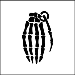 Skeleton Hand Grenade Vinyl Decal/sticker for Laptop/car/truck/rv ...