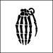 Skeleton Hand Grenade Vinyl Decal/sticker for Laptop/car/truck/rv ...