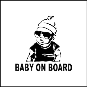 Cool Baby on Board Vinyl Decal/sticker for Laptop/car/truck/rv ...