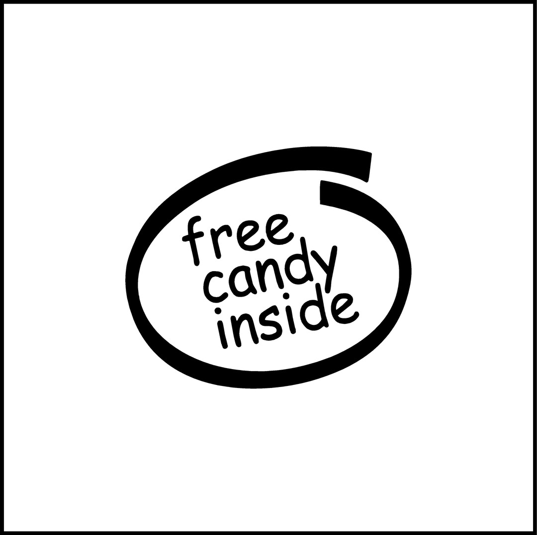 Free Candy Inside Funny Vinyl Decal/sticker for Laptop/car/truck/rv ...