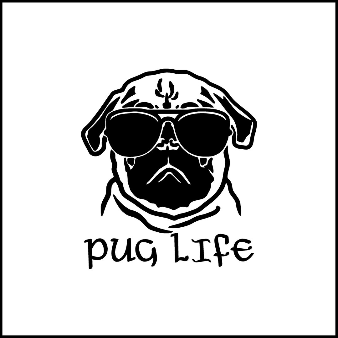 Pug Life Funny Dog Vinyl Decal - Etsy