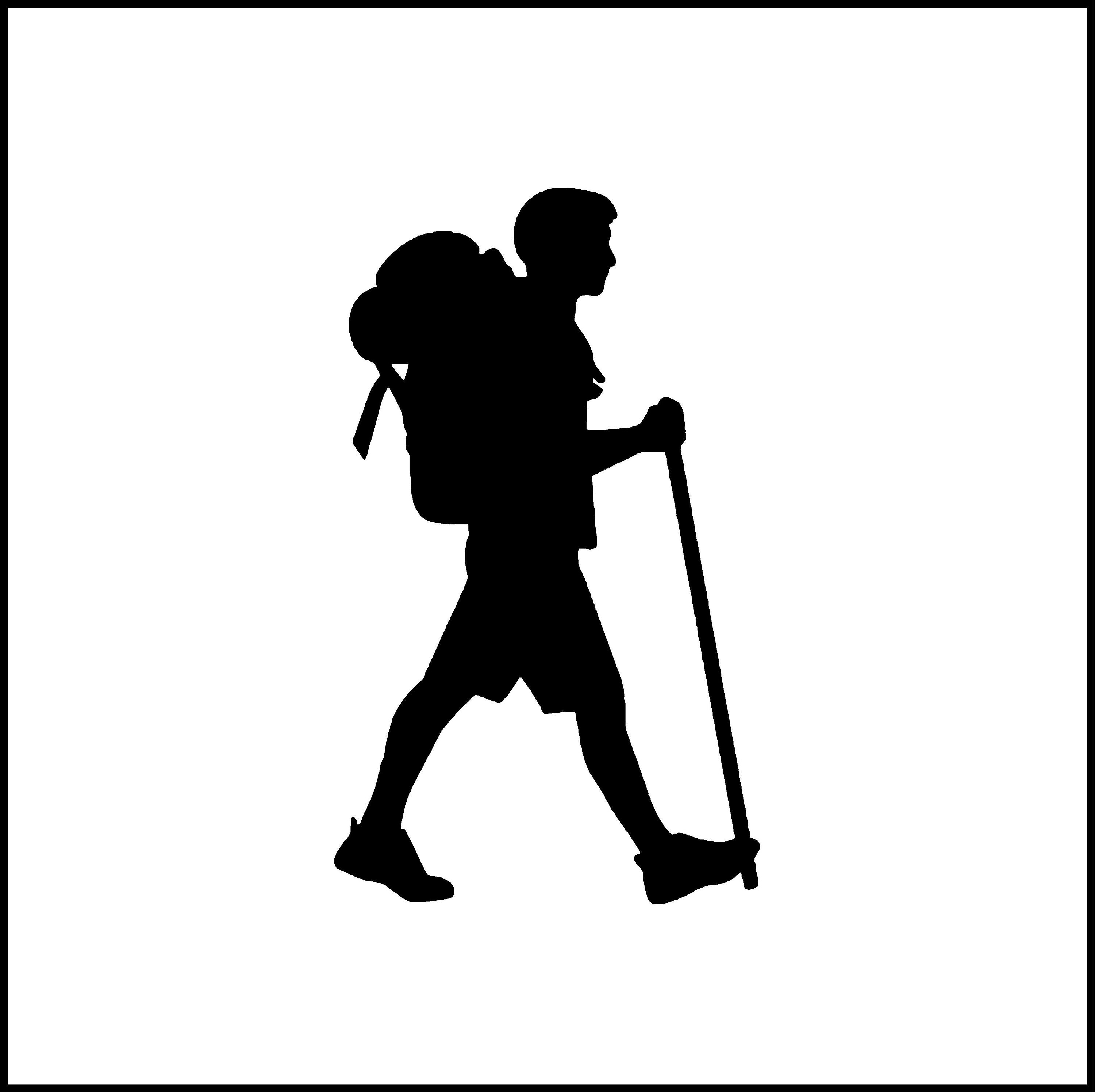 Guy Hiking Walking Stick Vinyl Decal - Etsy