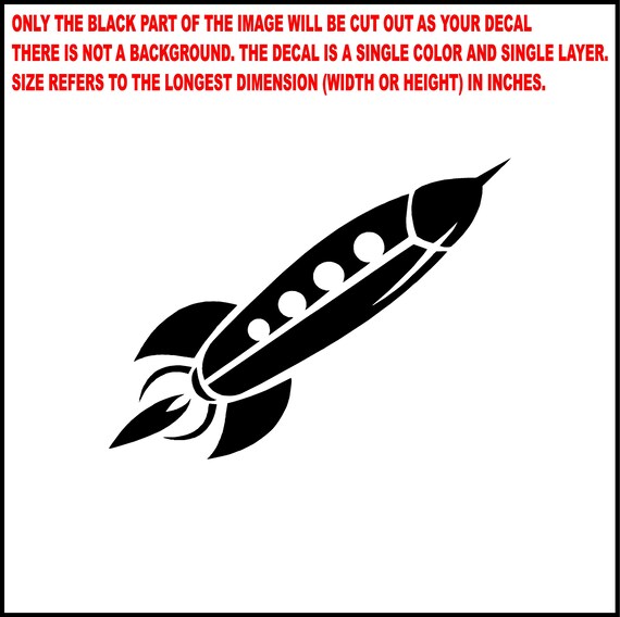 Rocket Ship Vinyl Decal/sticker for - Etsy