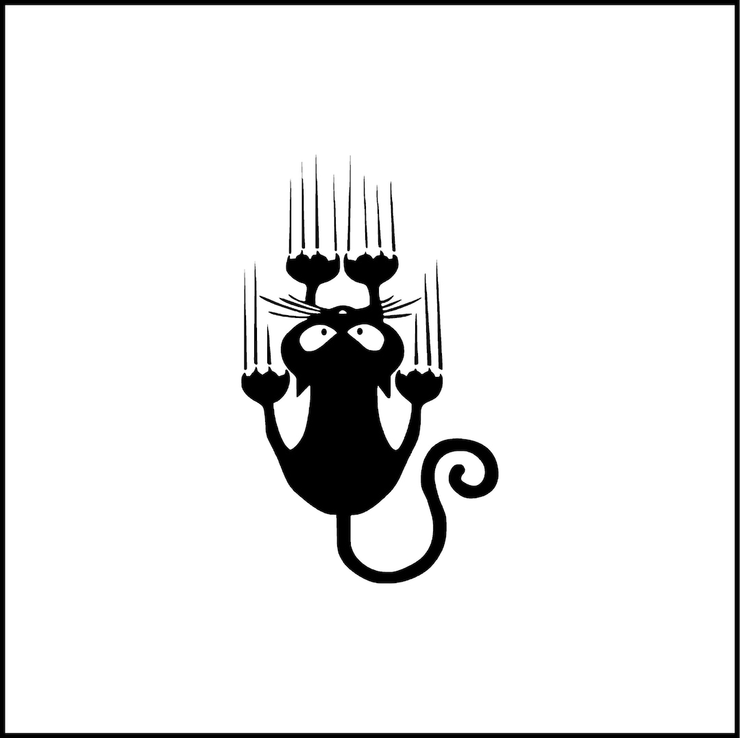 Cat Clawing Vinyl Decal/sticker for Laptop/car/truck/rv/motorhome ...
