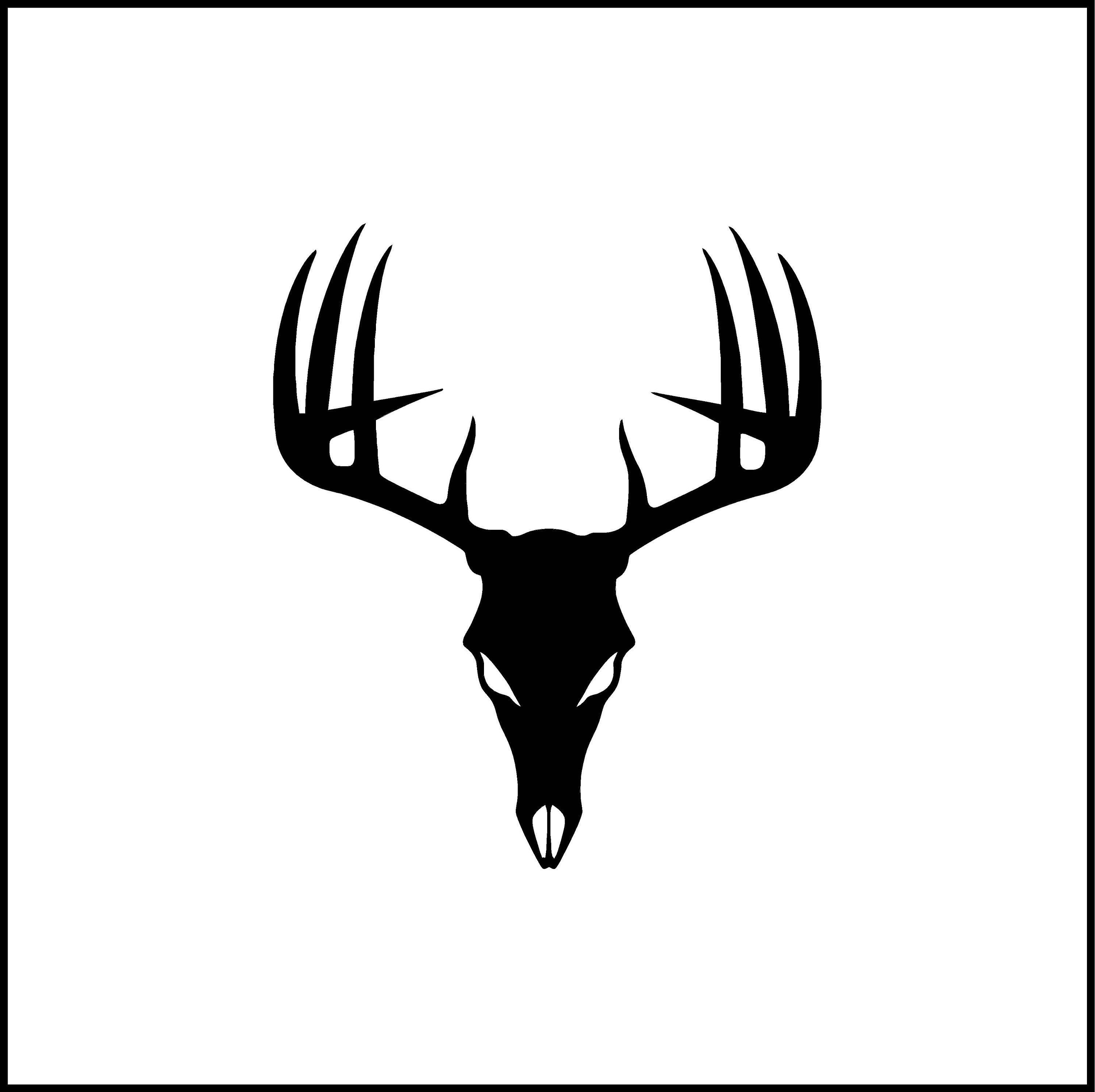 Deer Skull Head Vinyl Decal - Etsy