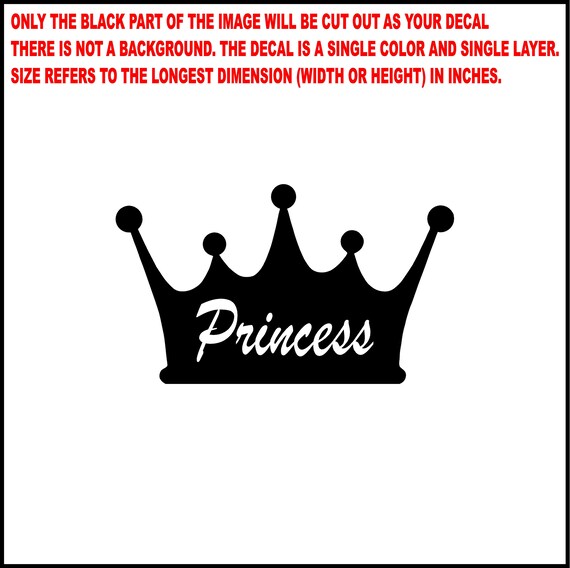 Princess Crown Headboard Vinyl Decal/sticker for - Etsy