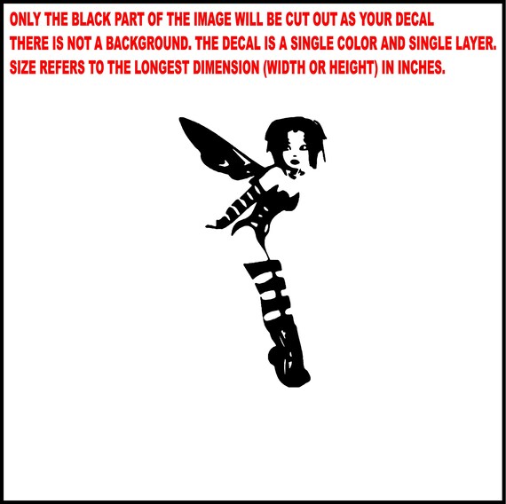 Sexy Goth Fairy Vinyl Decal/sticker for - Etsy