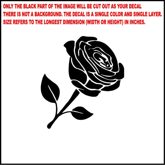 Rose Flower Vinyl Decal/sticker for - Etsy