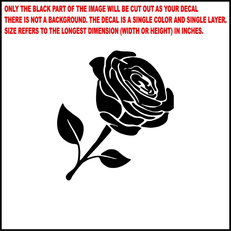 Rose Flower Vinyl Decal/sticker for - Etsy