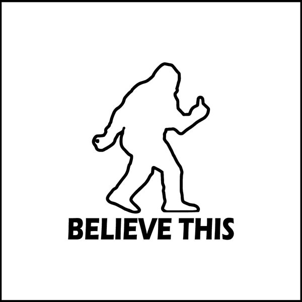 Sasquatch flipping off decal - Etsy.de
