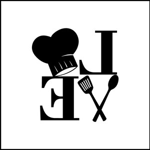 Love Cooking Chef Vinyl Decal/sticker for - Etsy
